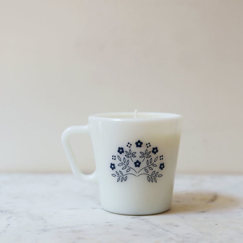 80s Pyrex Mug Set 2 milk Glass - Etsy