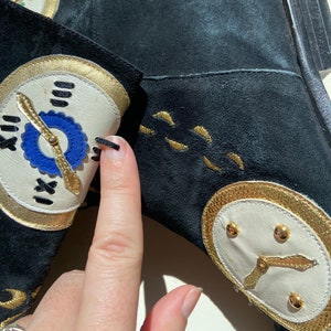 80s Zalo Clock Boots Suede Size 7 - Etsy