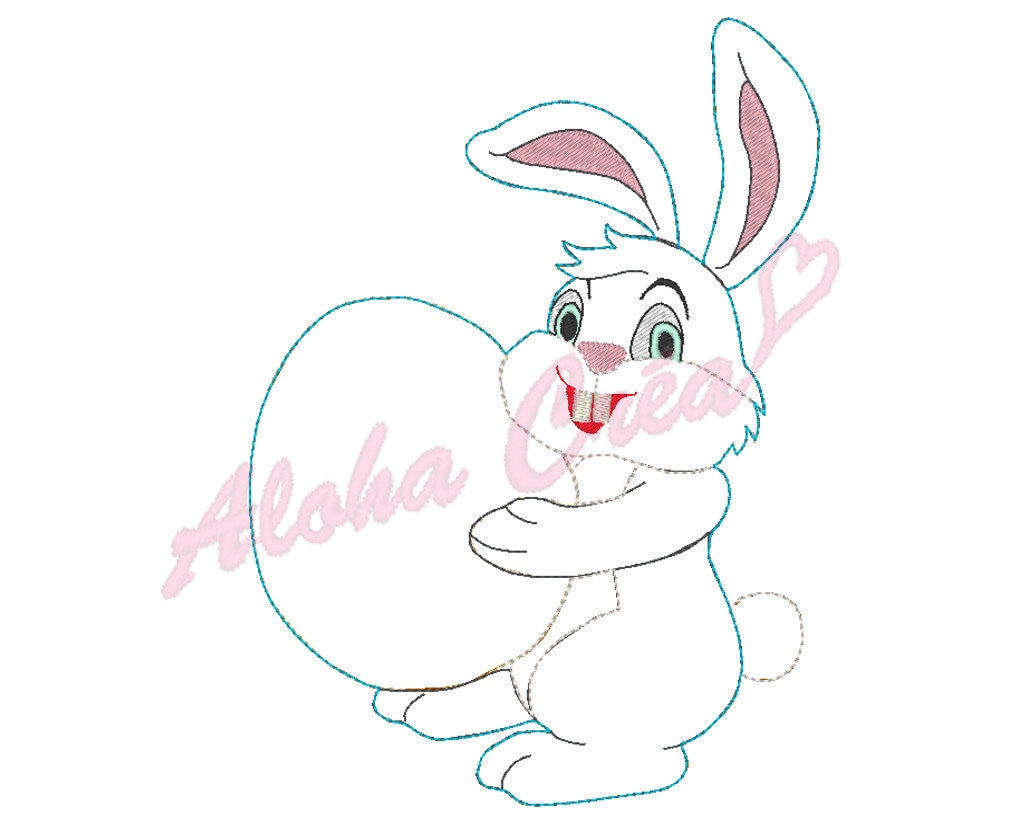 Machine Embroidery Designs Easter Rabbit Chocolate Pouch ITH - Etsy