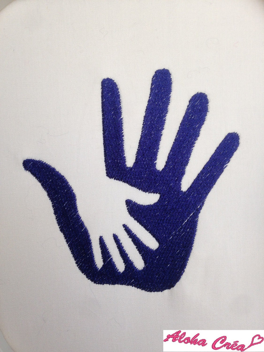 Machine Embroidery Design Stacked Hands 2 Size Instant | Etsy