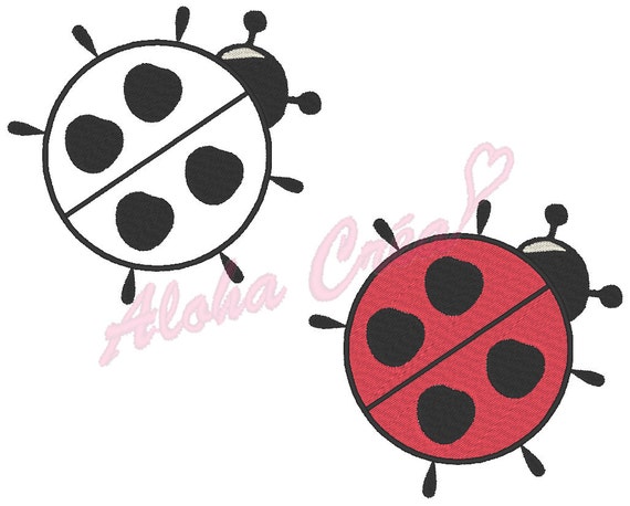 Machine Embroidery Design Ladybug Embroidered Applique | Etsy