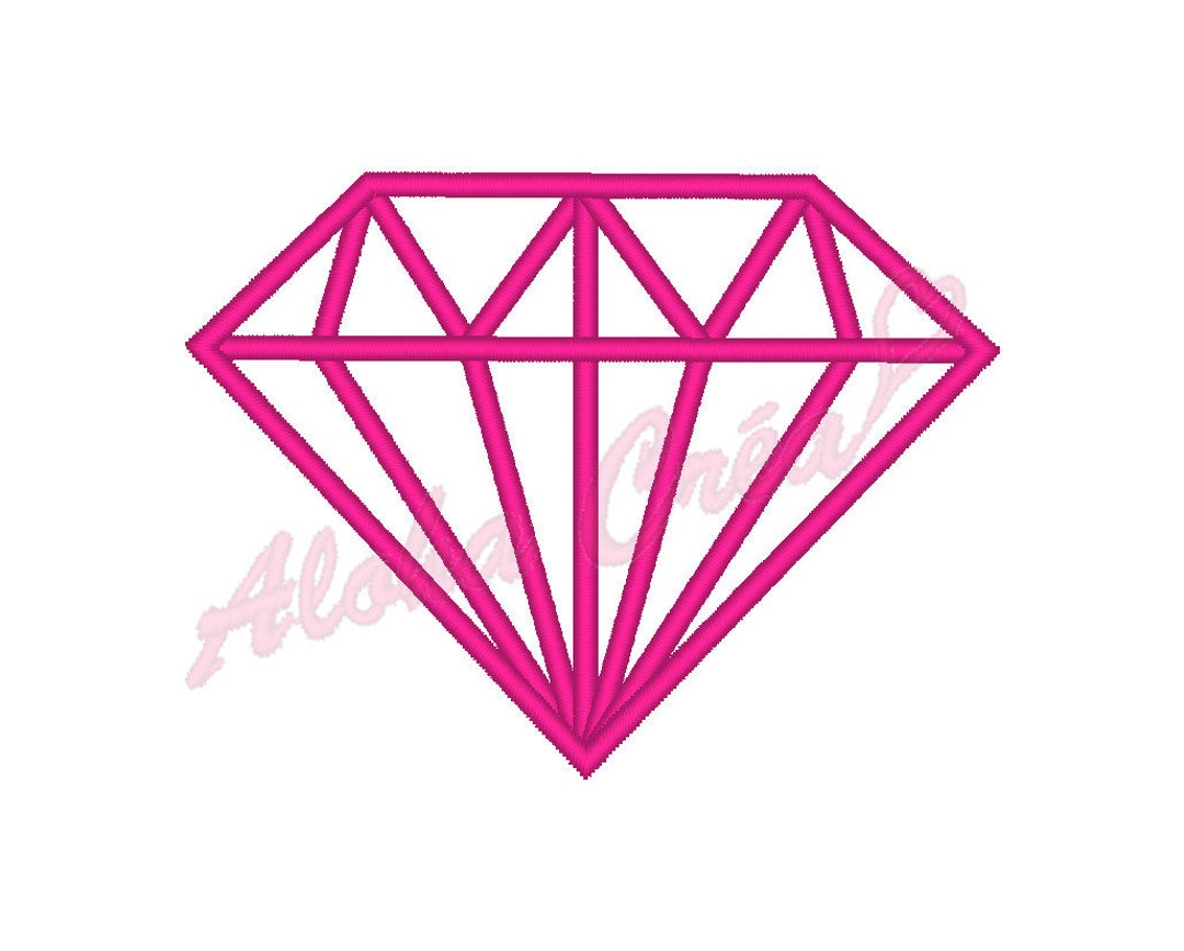 Machine Embroidery Designs Diamond Applique (7 Sizes) - Instant Digital ...