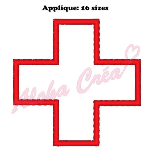 Mini Medical Cross Machine Embroidery Design 3 Sizes | Etsy