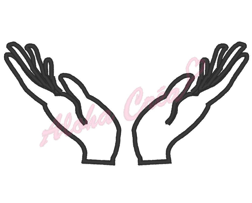 Machine Embroidery Design Caring Hand 2 Models 3 Sizes | Etsy