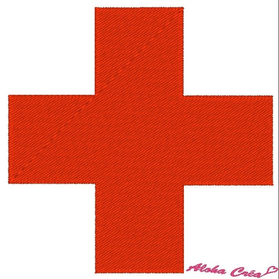 Machine Embroidery Design Red Cross Health 3 Sizes Instant - Etsy