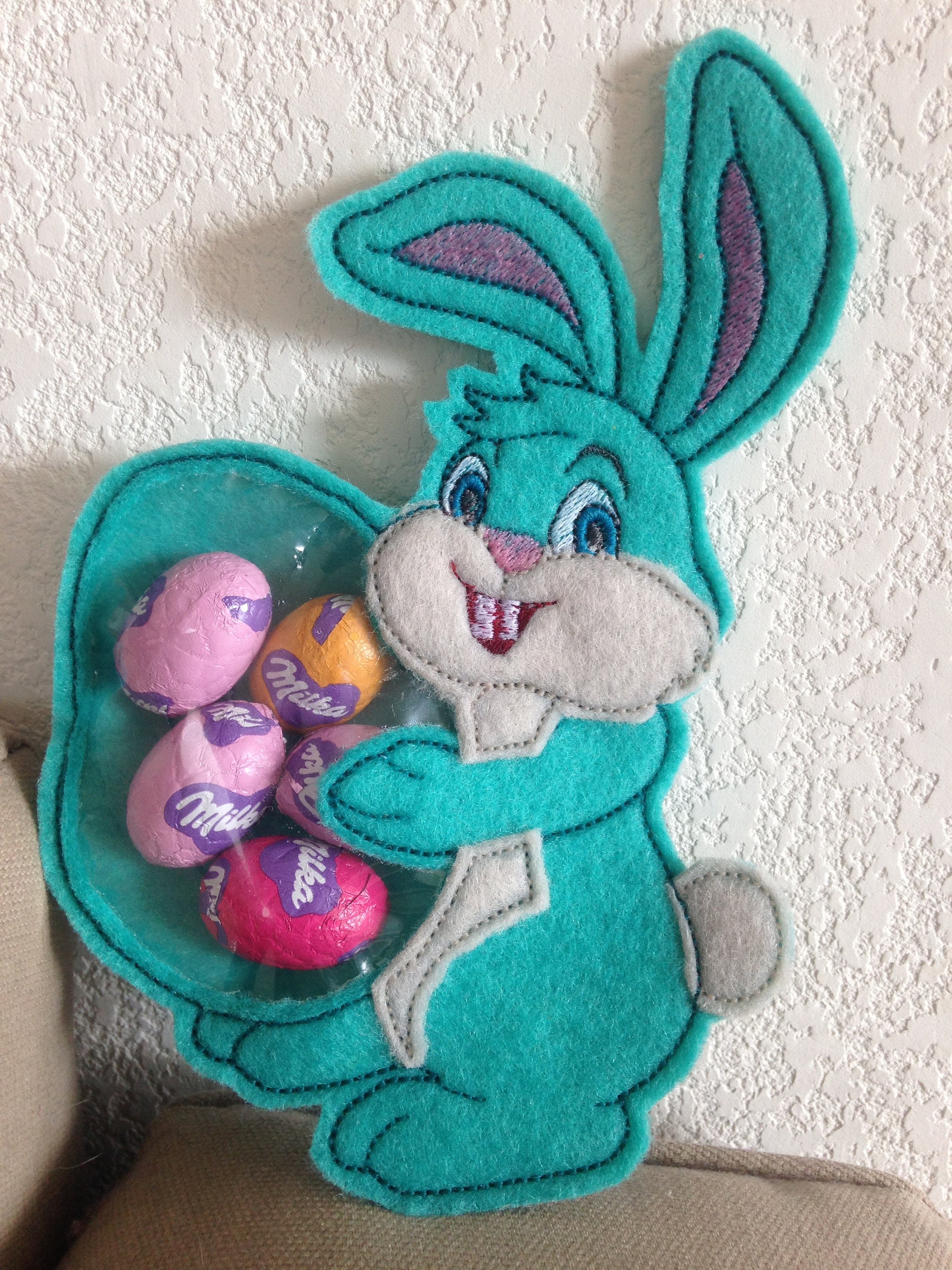 Machine Embroidery Designs Easter Rabbit Chocolate Pouch ITH - Etsy