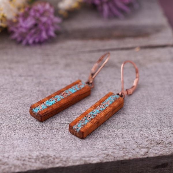 Wood Earrings - Etsy