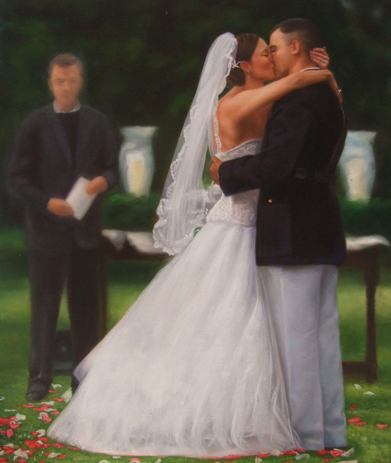 Wedding Custom Oil Portrait. Wedding Oil Painting. Custom - Etsy