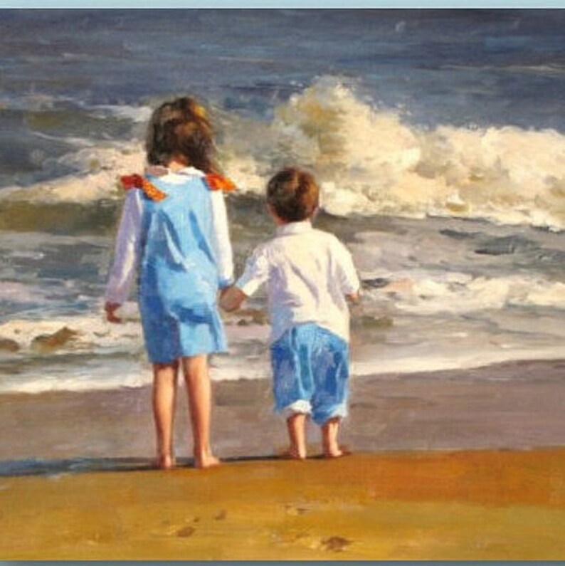 Two Children Custom Portrait-oil Painting-custom Portrait From - Etsy