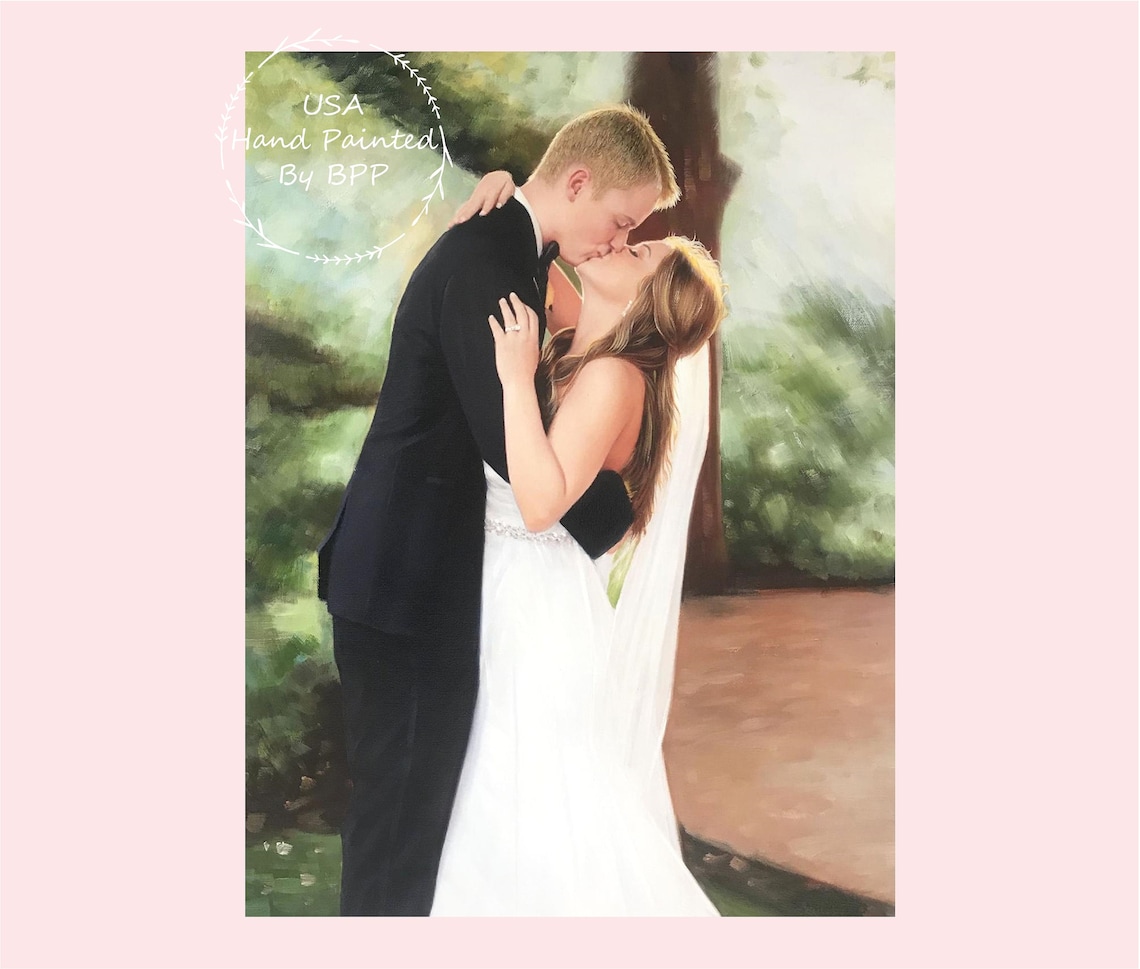 Wedding Custom Oil Portrait. Wedding Oil Painting. Custom - Etsy