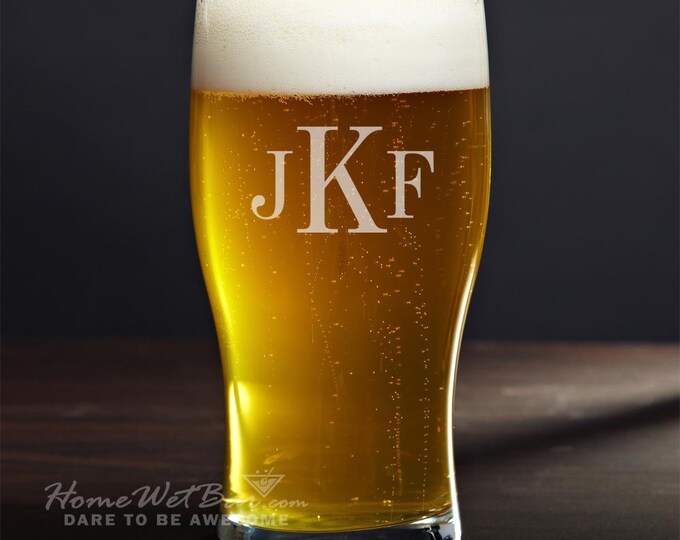 Personalized Tulip Beer Glass 20 Oz Etsy