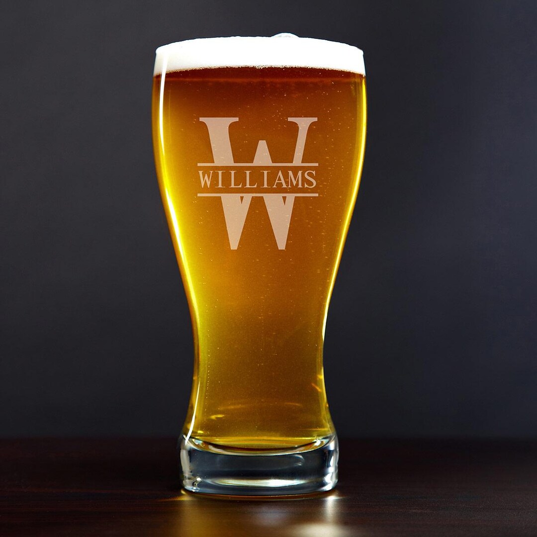 Custom Pilsner Glass Set - Engraved Pilsner Beer Glasses, Personalized ...