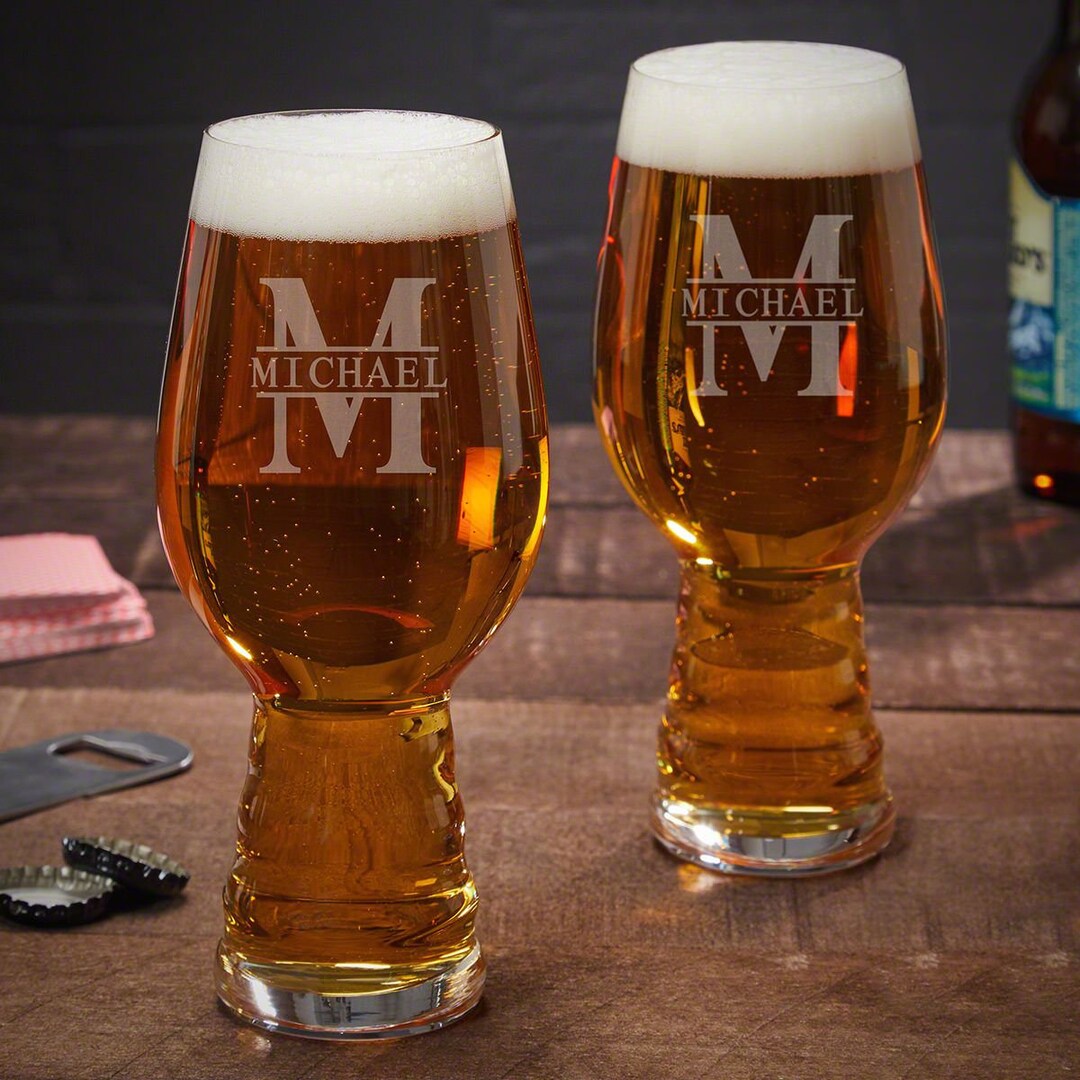 Custom Beer Glass - Craft Beer Glass, Personalized Beer Lover Gift ...