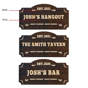 Classic Bar Personalized Wood Sign Signature Series Speakeasy Sign ...
