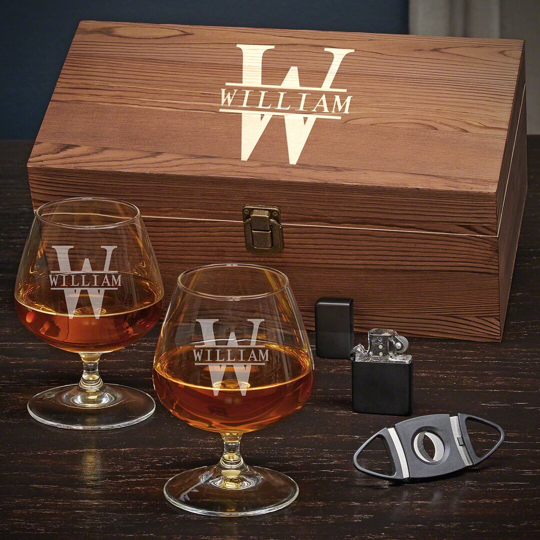 Personalized Brandy Snifter Glass Set - Personalized Brandy Glasses ...