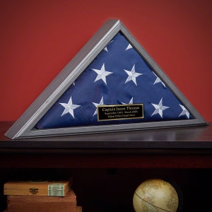 Custom Burial Flag Case - Made in USA - Personalized Flag Display Case ...