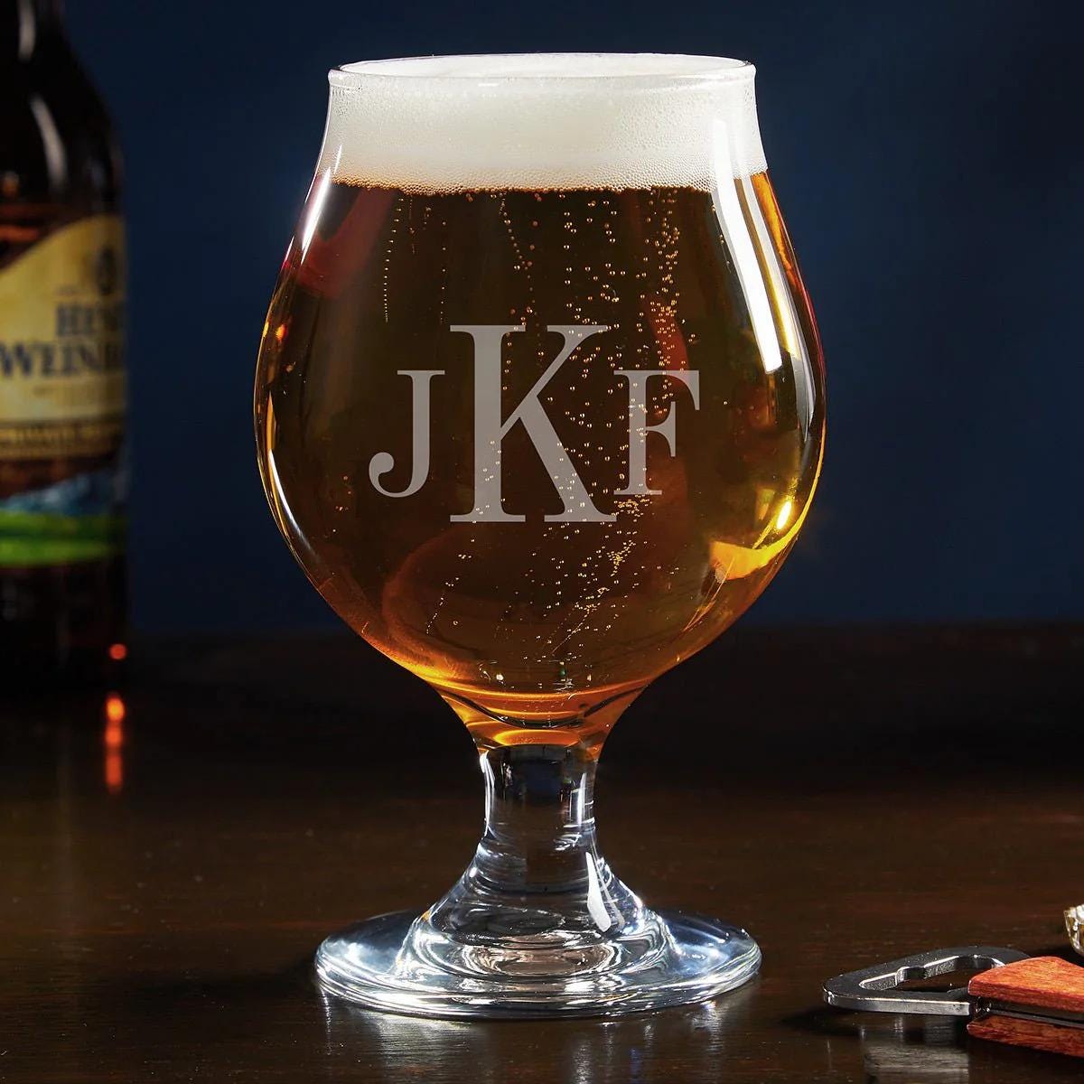 Engraved Snifter Glass for Beer - Personalized Beer Snifter Glasses ...