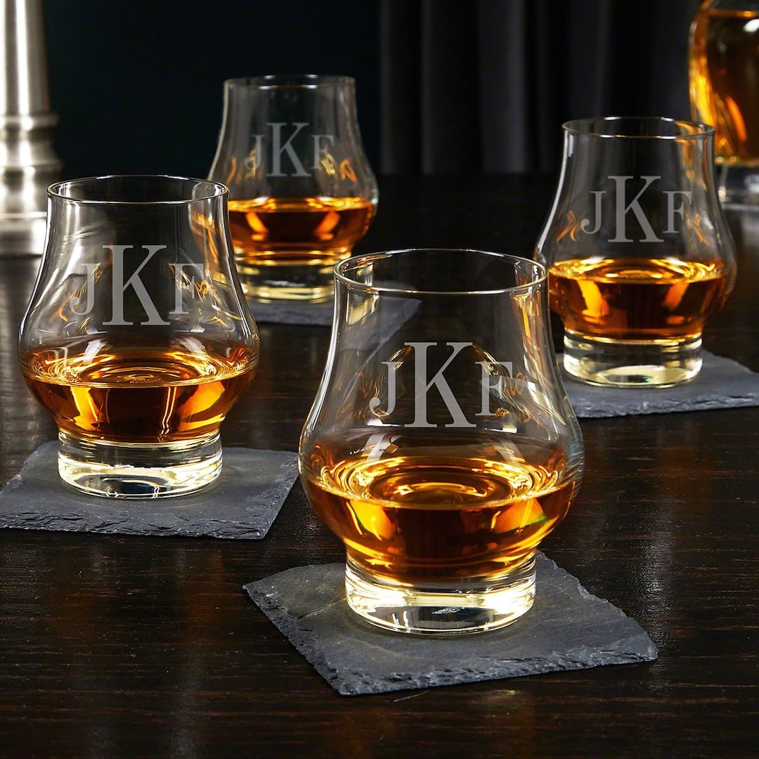 Custom Bourbon Tasting Glass Set of 4 Bourbon Trail Gifts, Bourbon ...