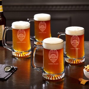 Personalized Beer Mug - Police Officer Gifts, Custom Law Enforcement ...