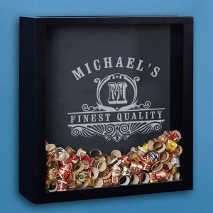 Personalized Cigar Shadow Box - Cigar Band Shadow Box, Wine Cork Holder ...