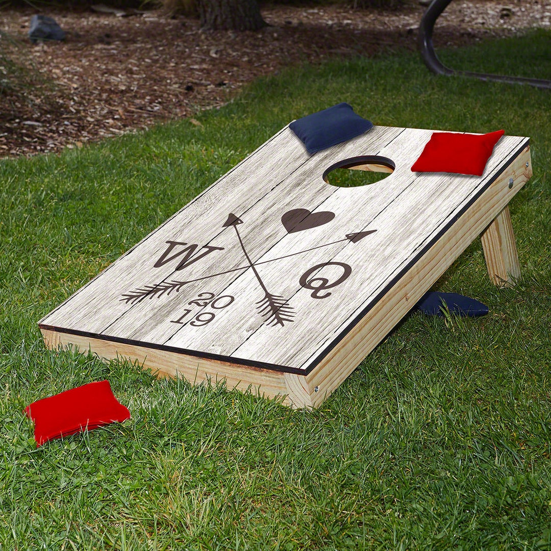Custom Wedding Cornhole Boards, Set of 2 Summer Wedding, Lawn Games ...