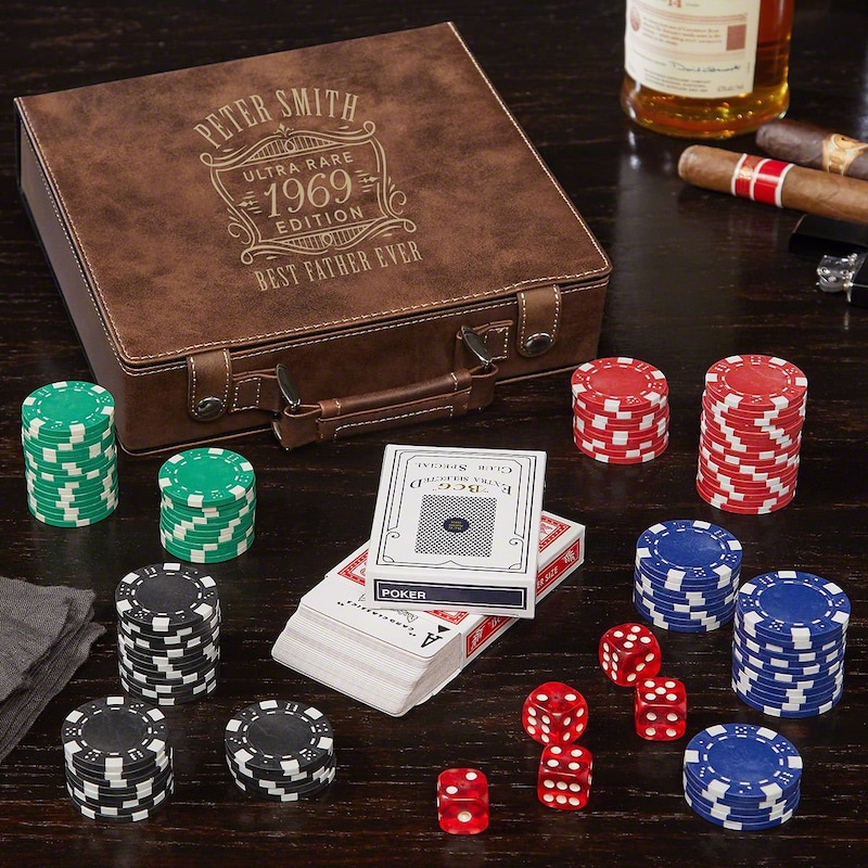Personalized Poker Set - Etsy