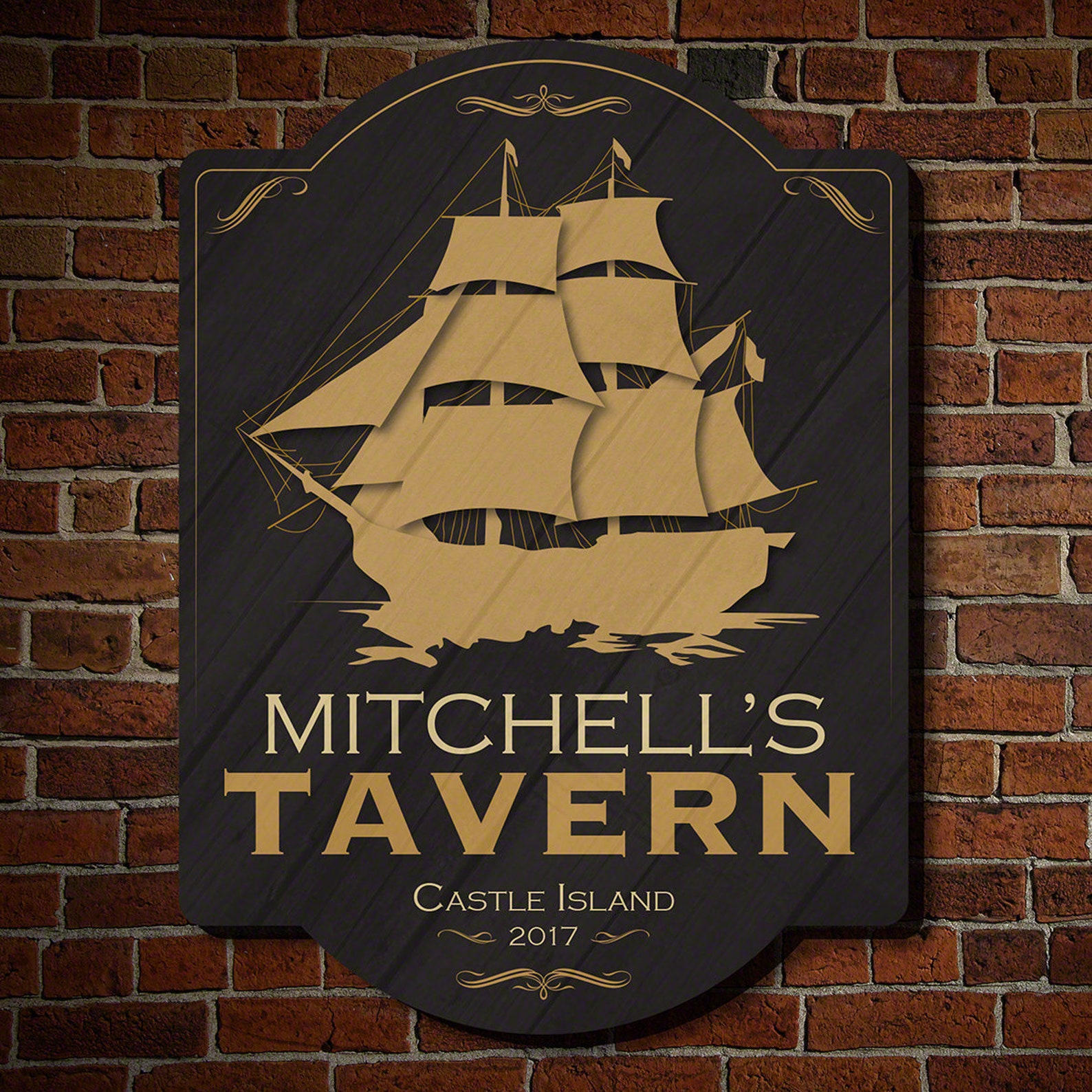 Shipyard Tavern Wooden Custom Sign Boat Lovers Shipwrecked - Etsy