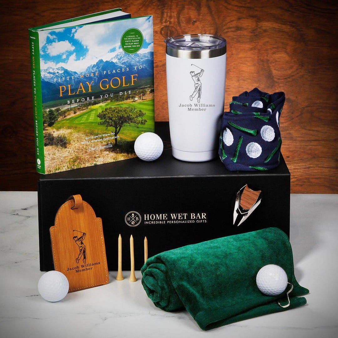 Custom Golf Gift Basket - Custom Golf Gift for Men, Golf Gifts for Dad ...