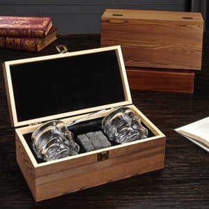 Whiskey Box Set Whiskey Glasses Boxed Set, Whiskey Stones Set, Sculpted ...