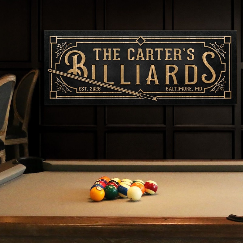 Billiards Sign - Etsy