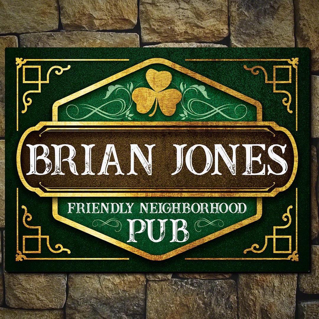 Custom Irish Pub Sign Irish Gifts, Man Cave Sign, Custom Pub Sign, Bar ...