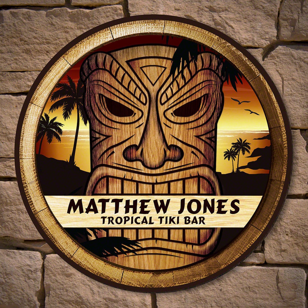 Custom Tiki Bar Sign Personalized Tiki Bar Decor, Unique Tiki Decor ...