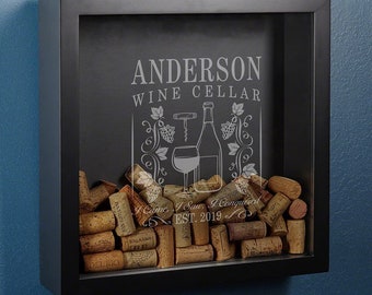 Wedding Wine Shadow Box - Etsy
