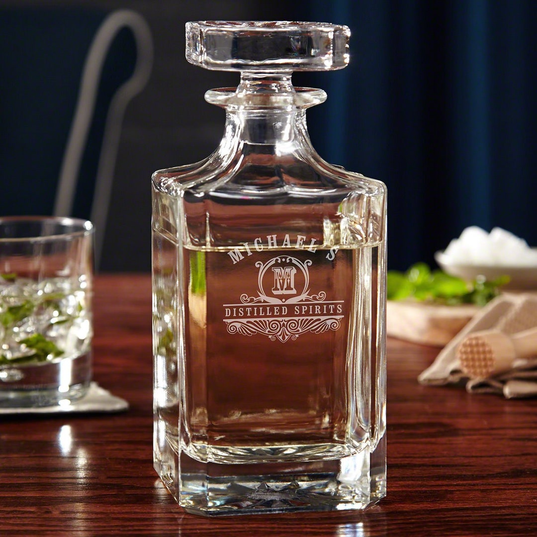 Custom Gin Decanter - Gin and Tonic Gift, Liquor Decanter, Engraved ...