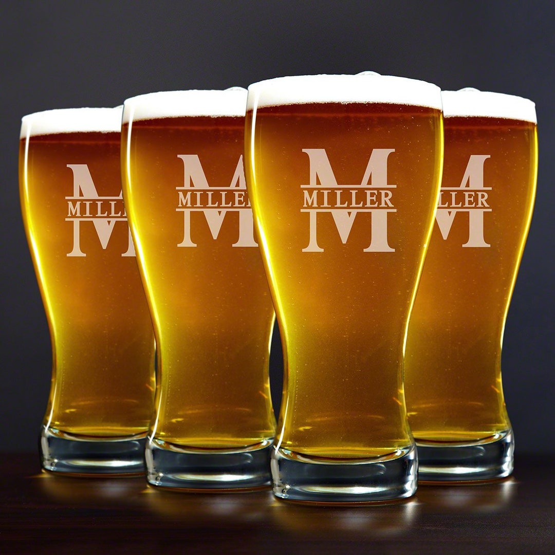 Custom Beer Pilsner Glass Set Custom Beer Glass Set, Pilsner Glass ...