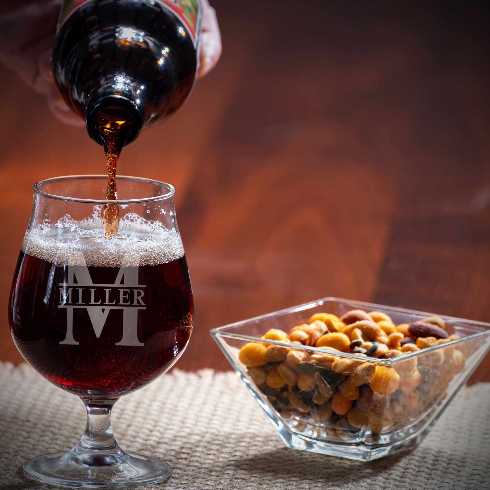 Engraved Snifter Glass for Beer - Personalized Beer Snifter Glasses ...
