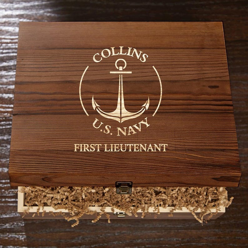 Engraved Wooden Army Keepsake Box - Custom Gift Box, Keepsake Box for ...