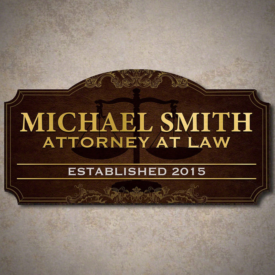 Advocate of Justice Personalized Wood Sign Gift for Attorney, Law ...