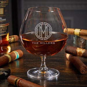 Personalized Brandy Snifter Glass Set - Personalized Brandy Glasses ...