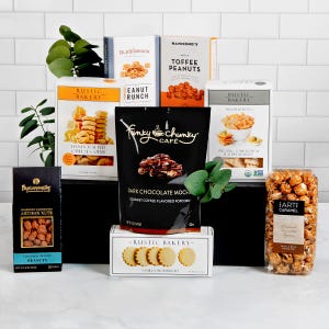 Nibblers Delight Deluxe Snack Basket Large Snack Gift Basket, Classy ...