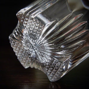 Sparta Whiskey Decanter Set and Whiskey Glasses Vintage Cut Glass ...