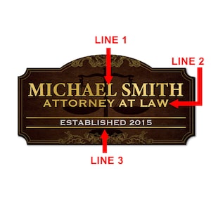 Advocate of Justice Personalized Wood Sign Gift for Attorney, Law ...