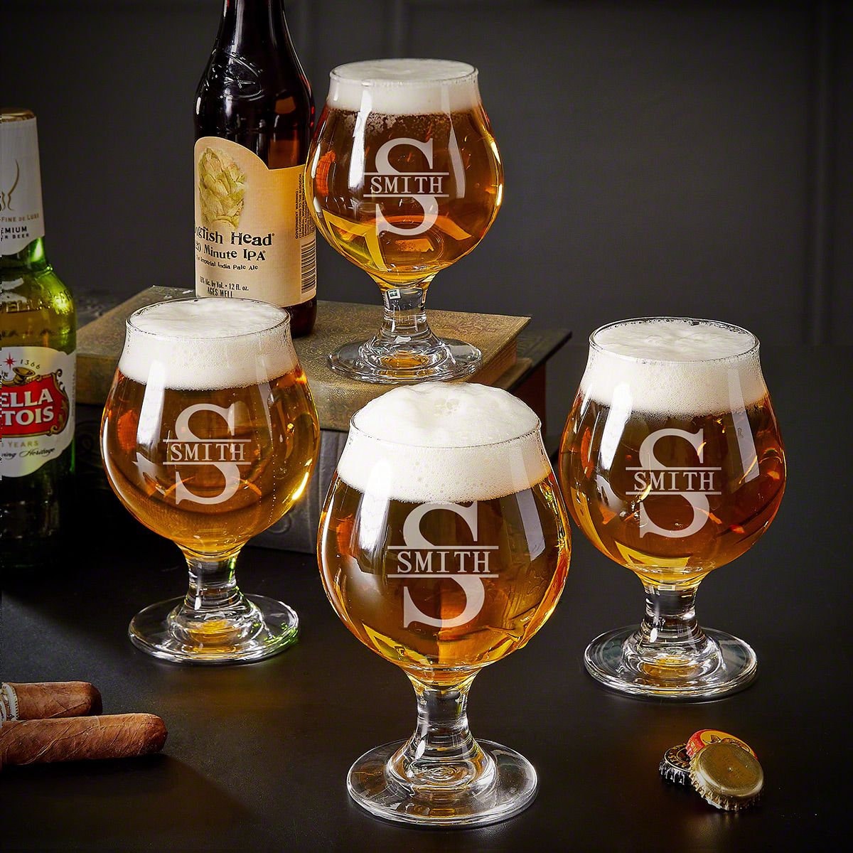 Engraved Snifter Glass for Beer - Personalized Beer Snifter Glasses ...