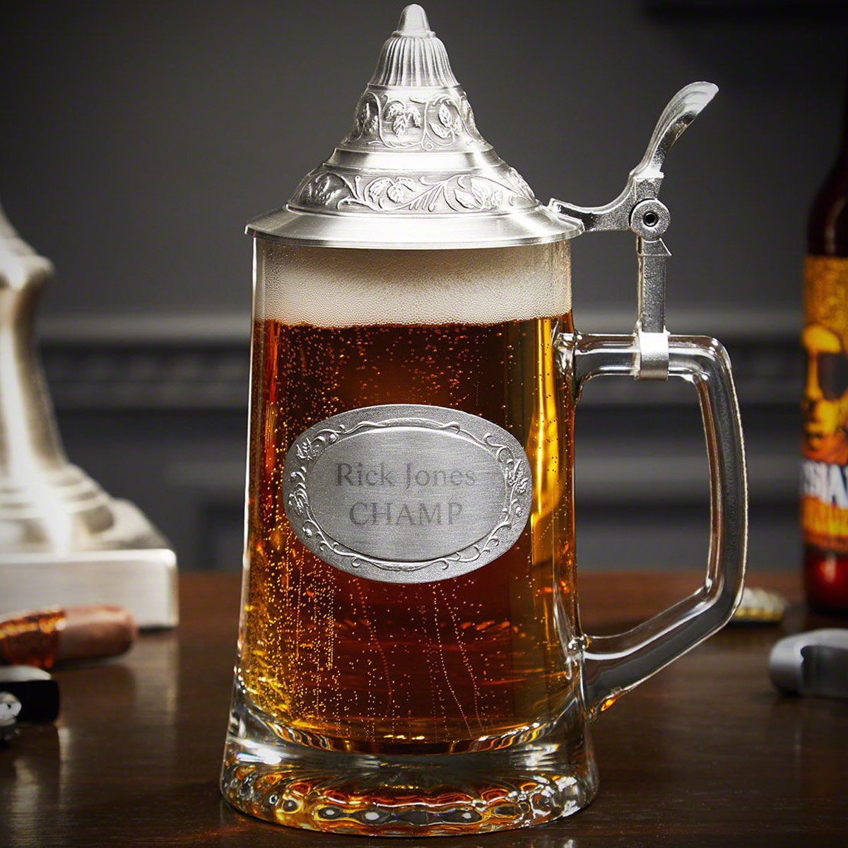 German Beer Stein Glass