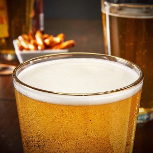 Custom Beer Glass With Gold Rim - Beer Lover Gift, Laser Engraved Pint ...