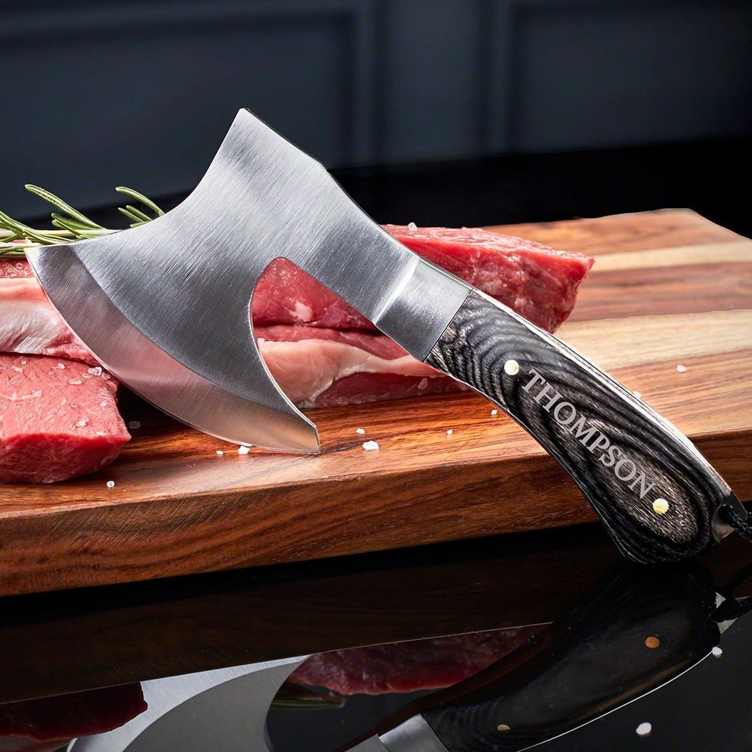 The Choppa Meat Cleaver Knife - Personalized Butcher Knife With Ebony ...