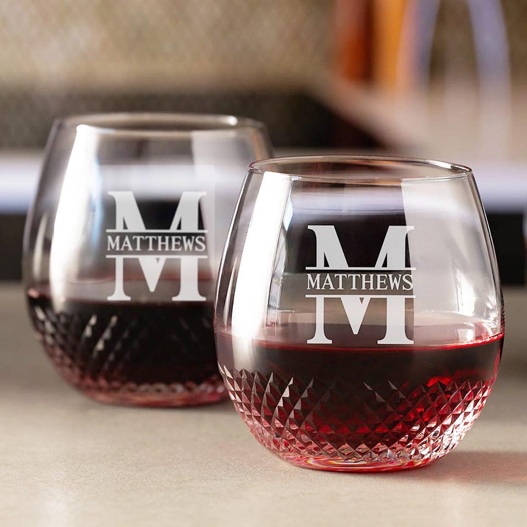 Custom Engraved Stemless Wine Glasses – Custom Stemless Wine Glasses ...