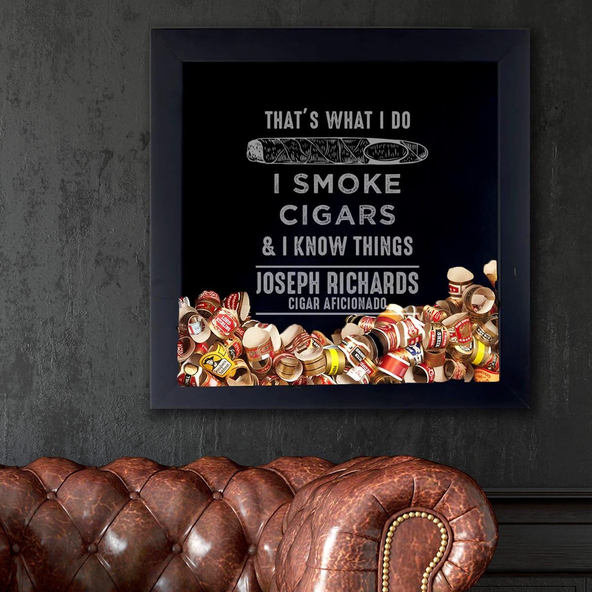 Custom Cigar Shadow Box - Custom Cigar Band Holder, I Smoke Cigars and ...