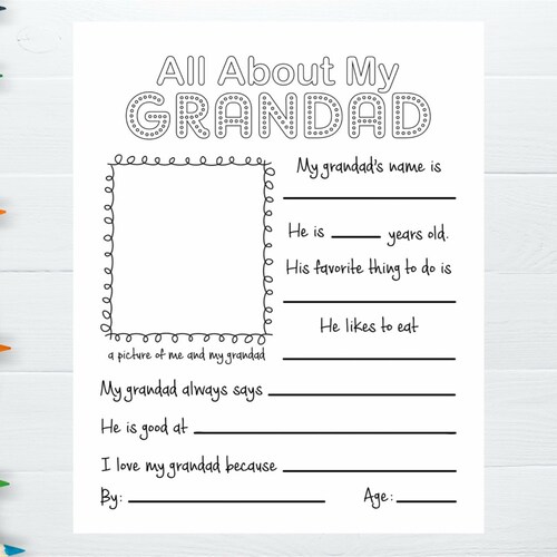 About My Dad: Father's Day Mad Libs Activity Printable for | Etsy