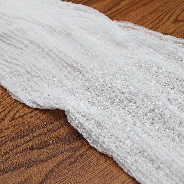 White Cheesecloth Table Runner - Etsy